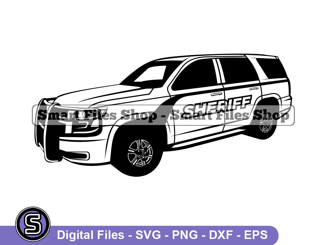 Sheriff Police Car #3 Svg, Sheriff Svg, Police Car Svg, Sheriff Dxf ...