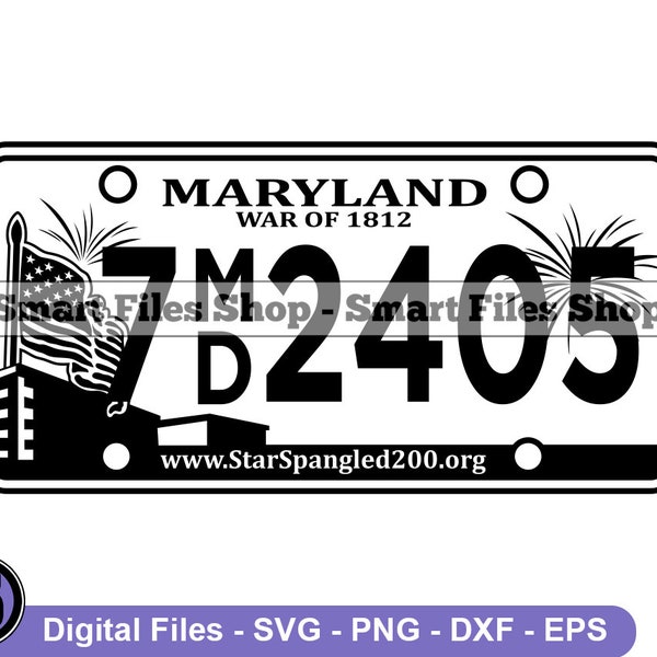 Maryland License Plate Svg - Etsy