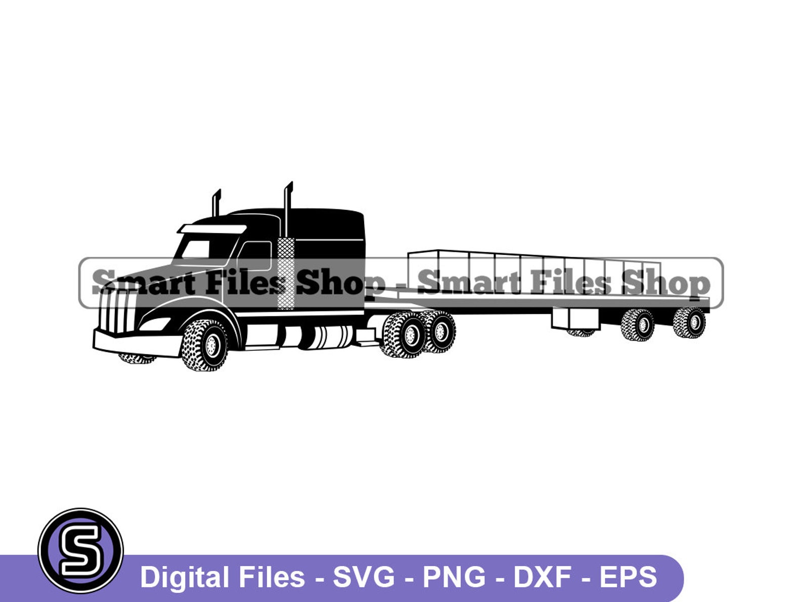 Trailer Truck Svg Truck Svg Trucker Svg Trucking Svg - Etsy