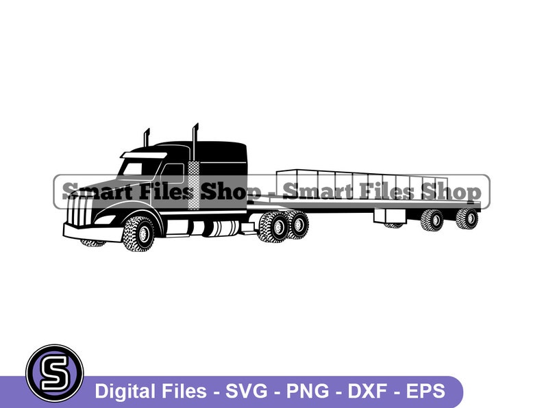 Trailer Truck Svg Truck Svg Trucker Svg Trucking Svg - Etsy