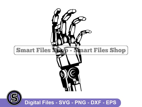 Robotic Hand Svg Robot Svg Robotic Hand Dxf Robotic Hand - Etsy UK