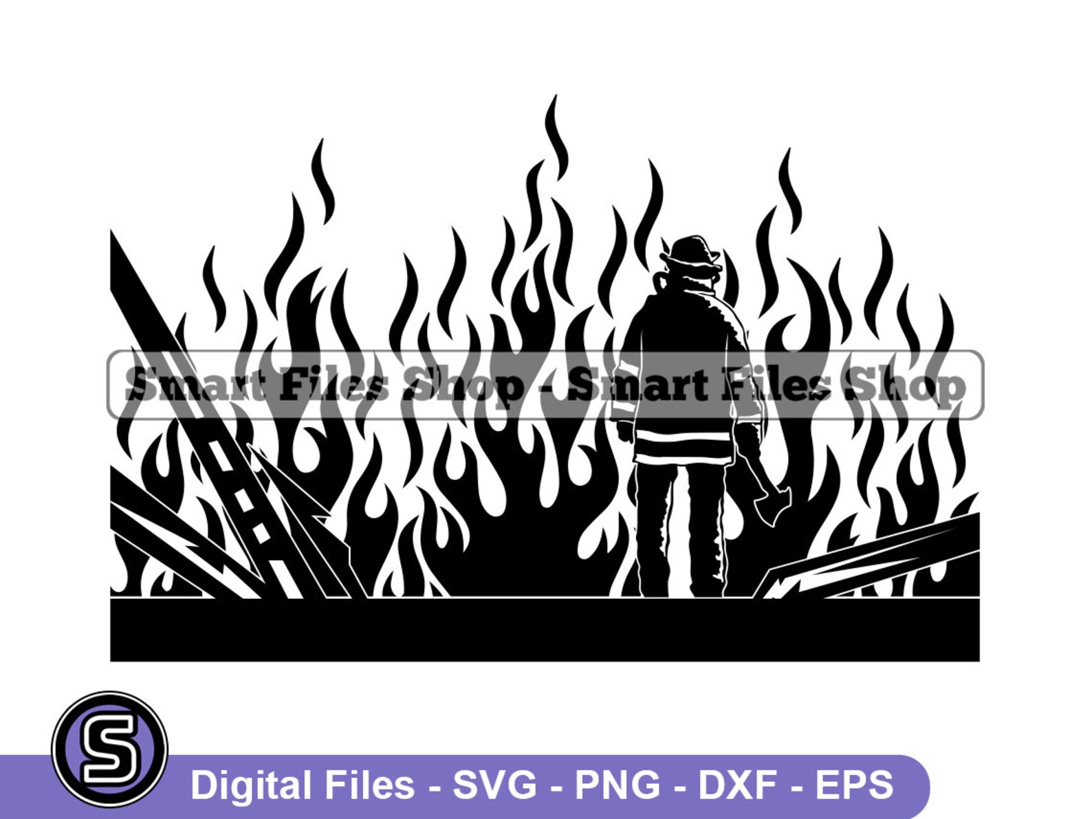 Firefighter SVG Fireman SVG Fire Svg Firefighter Dxf - Etsy