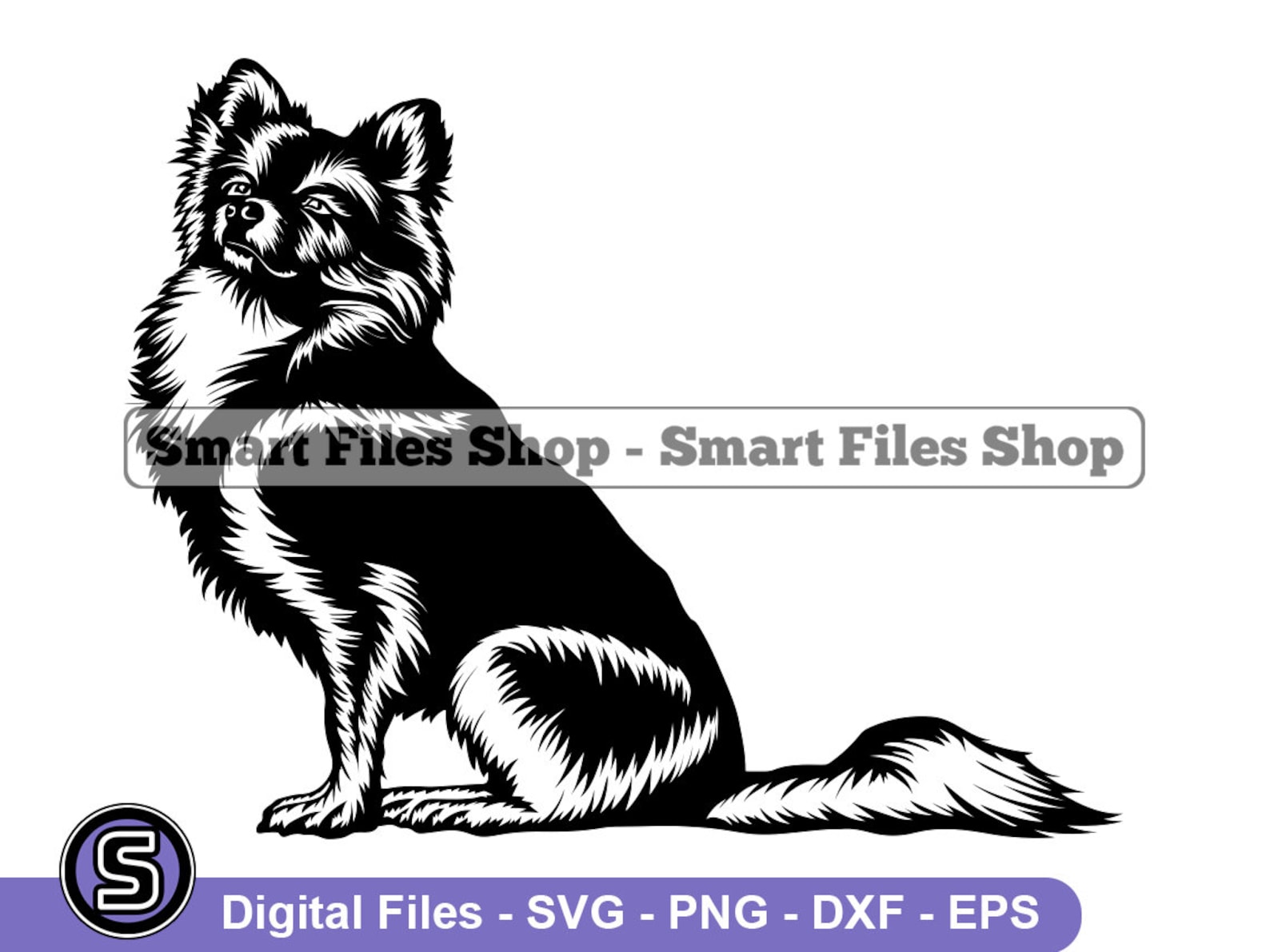 Sitting Pomchi SVG Pomchi Svg Dog Svg Pomchi Dxf Pomchi | Etsy