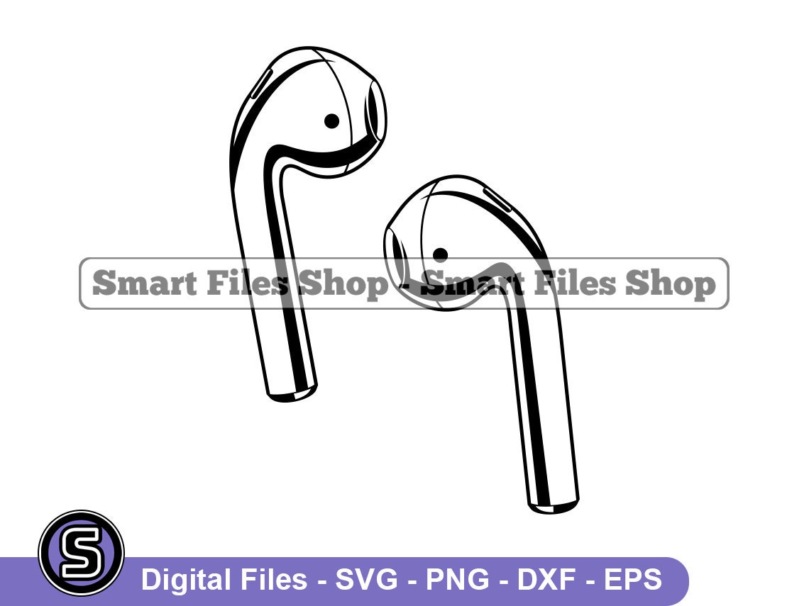 Wireless Earbuds Svg, Earbuds Svg, Headset Svg, Smartphone Earbuds Svg ...