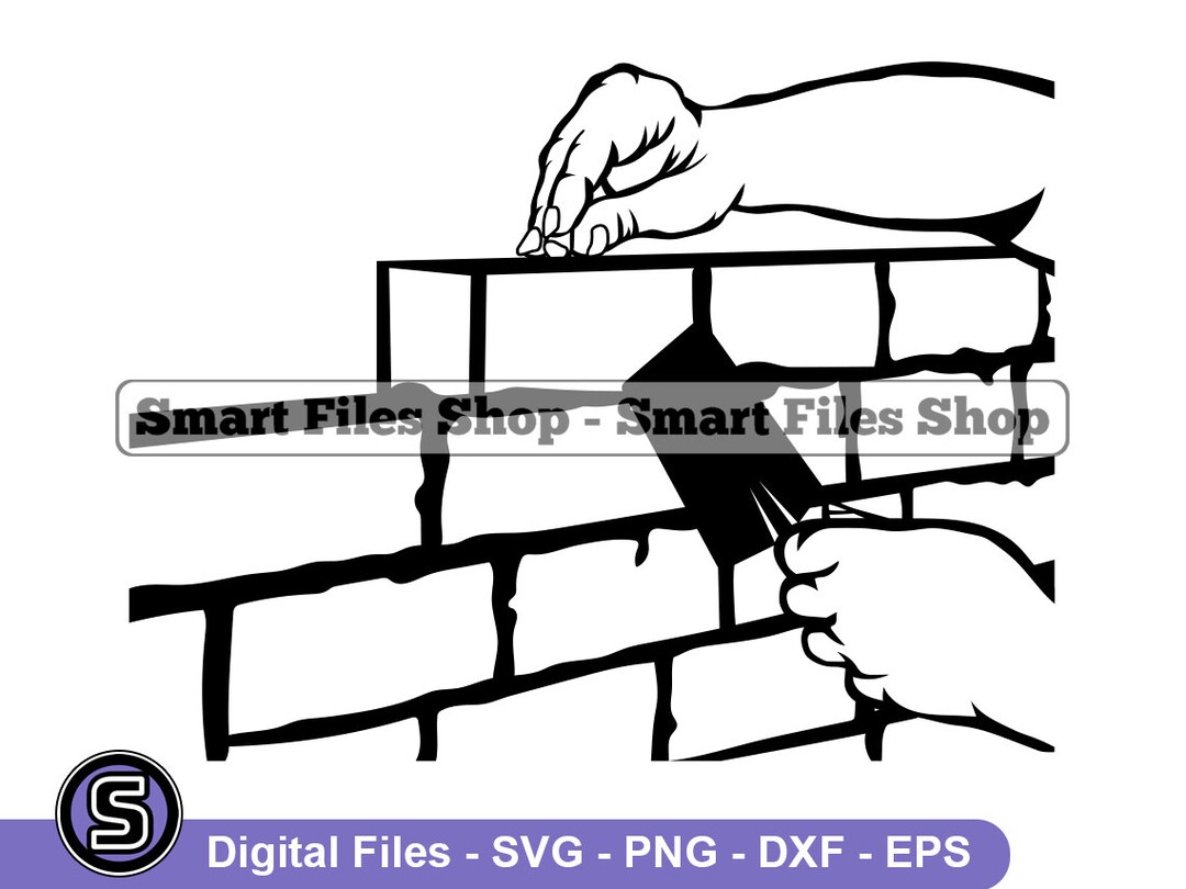 Mason 2 Svg, Mason Svg, Masonry Svg, Bricklayer Svg, Mason Dxf, Mason ...
