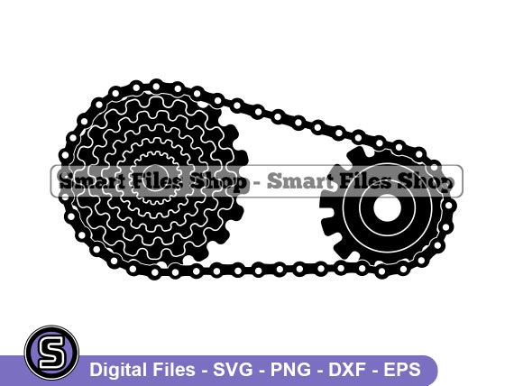 Bicycle Gear and Chain Svg Gear Svg Mechanical Svg Gear | Etsy