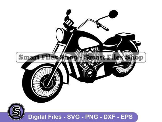 Classic Motorcycle Clipart From Behind