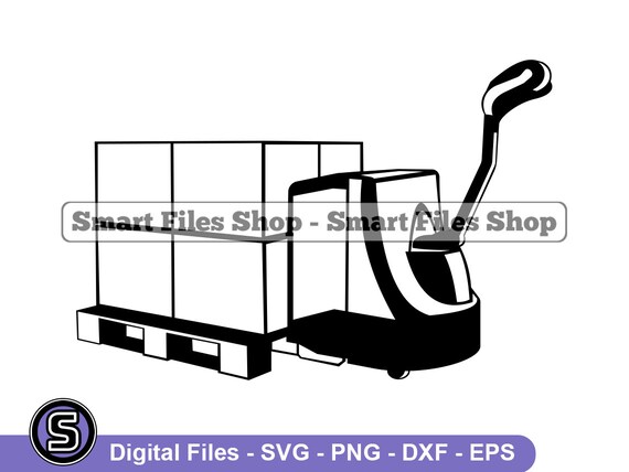 Boxes on Pallet Truck Svg Warehouse Svg Industrial Svg | Etsy