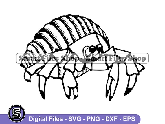 Hermit Crab Clipart Black And White