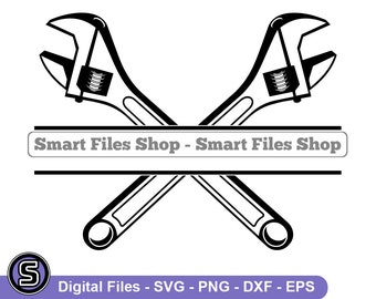 Wrench Monogram Svg - Etsy