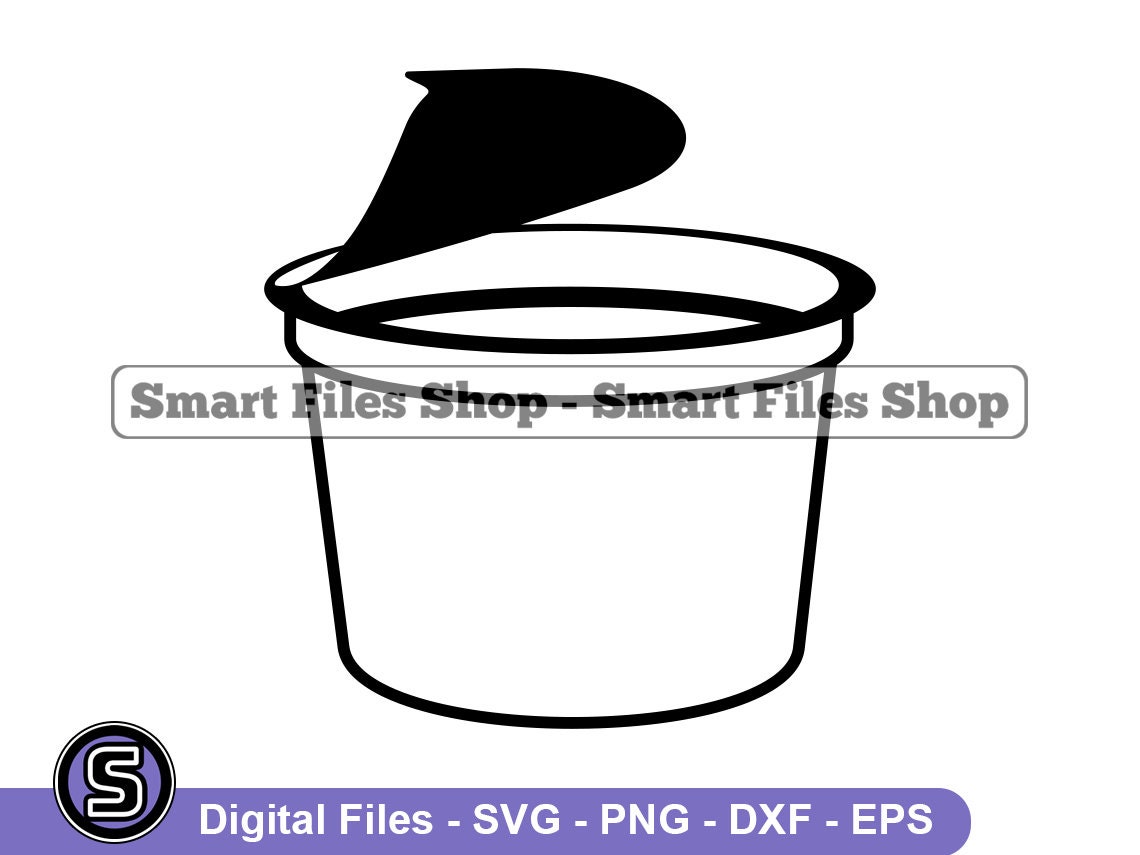 Plastic Yogurt Container Svg Yogurt Container Svg Yogurt | Etsy