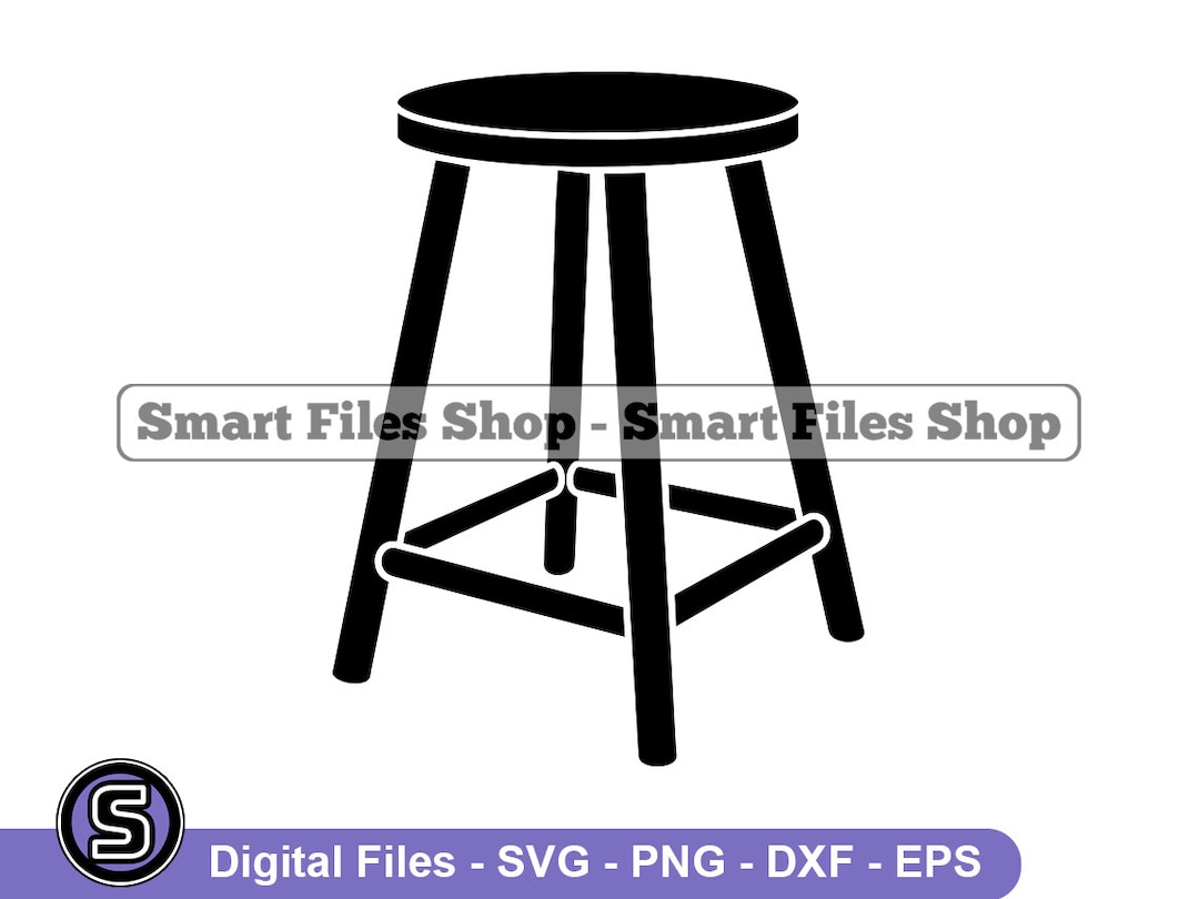 Wooden Stool Svg, Stool Svg, Chair Svg, Stool Dxf, Stool Png, Stool ...