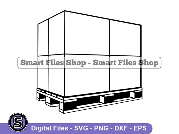 Palette mit Boxen Svg Lager Svg Paletten svg Paletten Dxf - Etsy.de