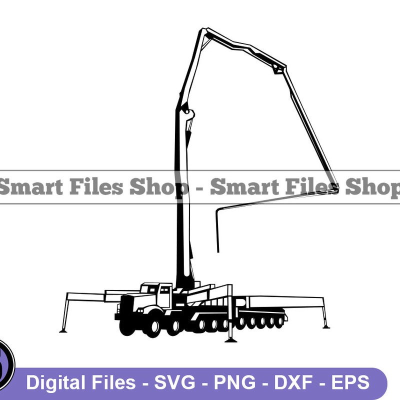 Concrete Pump Svg - Etsy