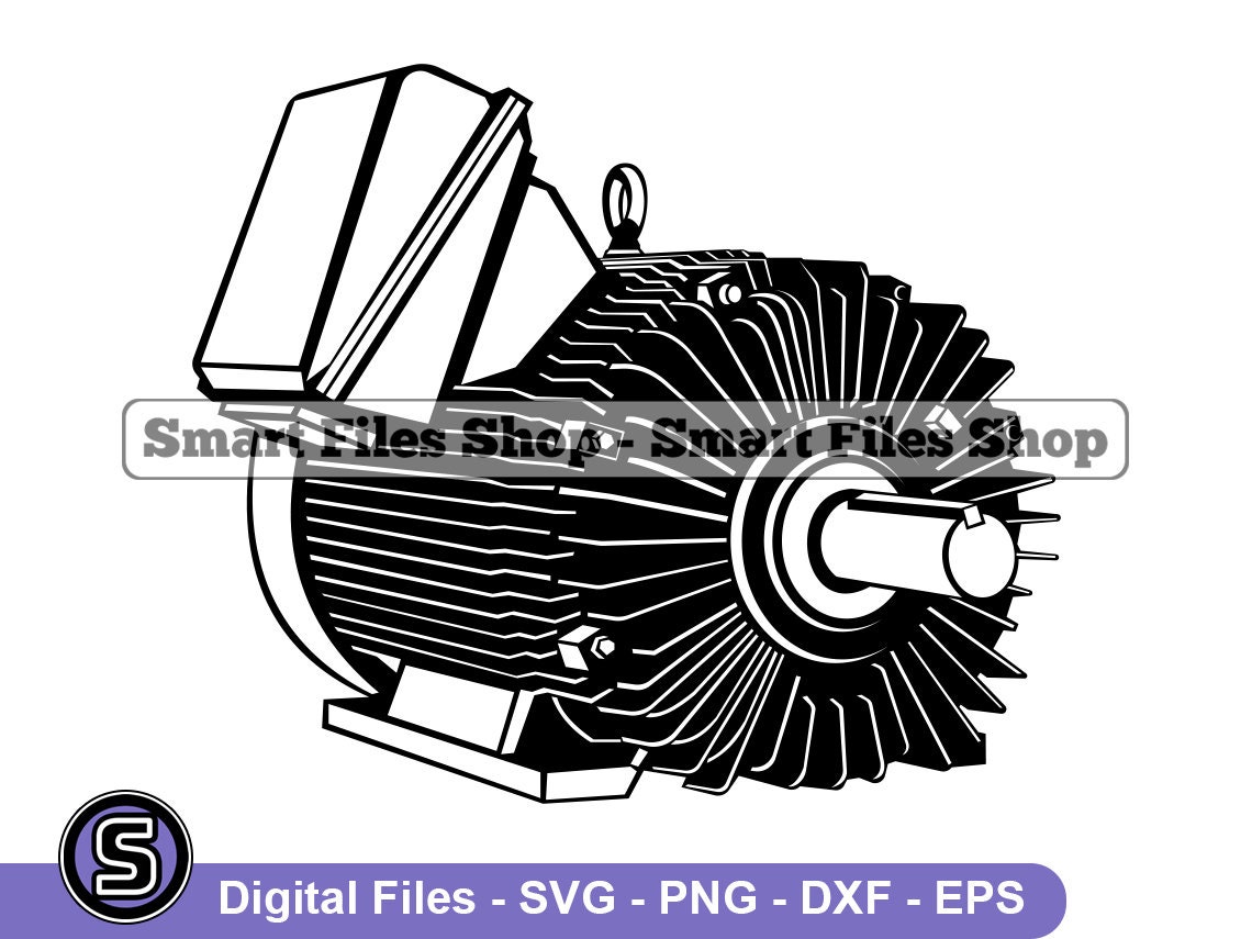 Electric Motor Svg, Motor Svg, Energy Svg, Electric Motor Dxf, Electric ...
