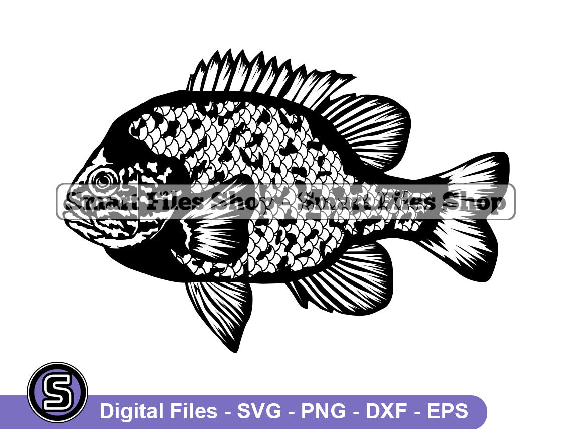 Longear Sunfish Svg Fish Svg Fishing Svg Fishing Dxf - Etsy