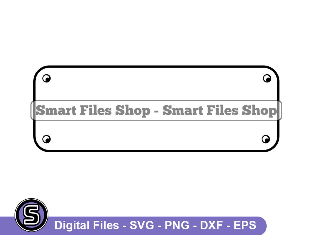 Metal Plate #2 SVG, Metal Plank Svg, Metal Banner Svg, Metal Plate Dxf ...