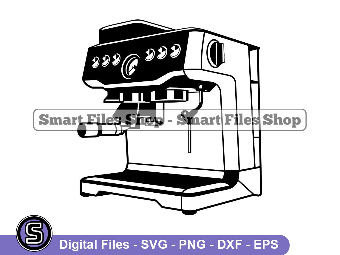 Coffee Machine Svg Coffee Svg Espresso Machine Svg Capucino - Etsy