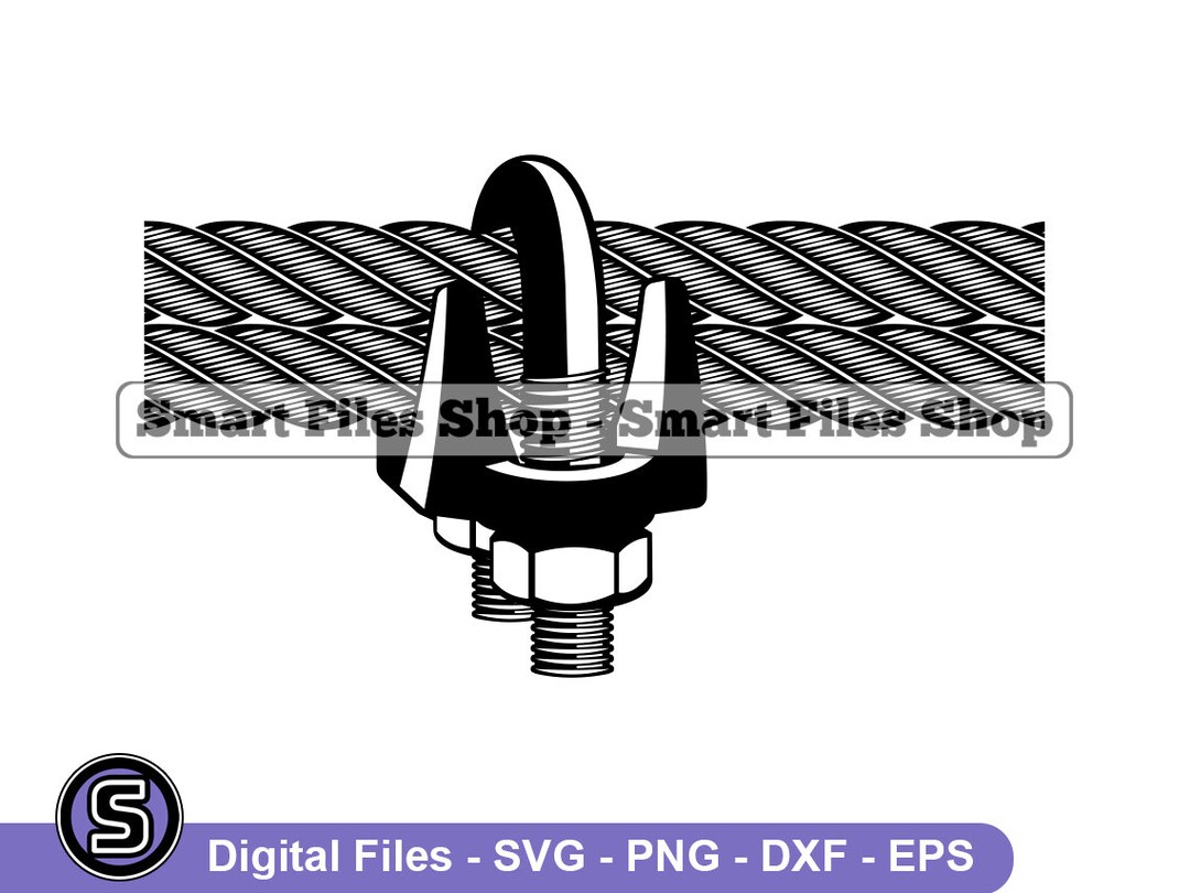 Wire Rope Clamp Svg, Crane Svg, Heavy Equipment Svg, Crane Rope Svg ...