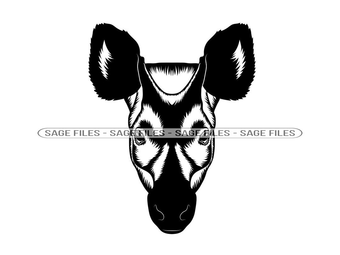 Okapi Mascot SVG, Okapi Face SVG, Okapi Head Svg, Okapi Dxf, Okapi Png ...