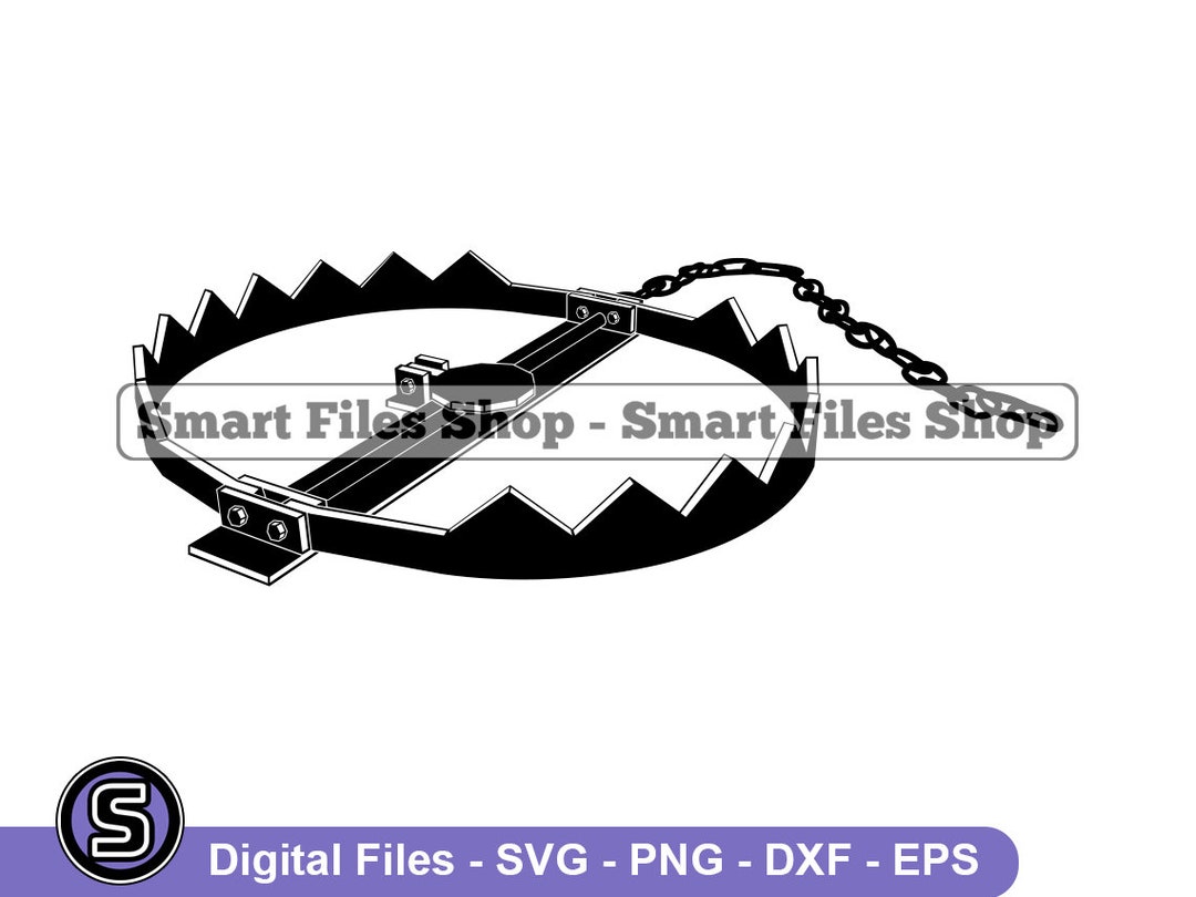Bear Trap #2 Svg, Bear Trap Svg, Hunting Svg, Bear Trap Dxf, Bear Trap ...