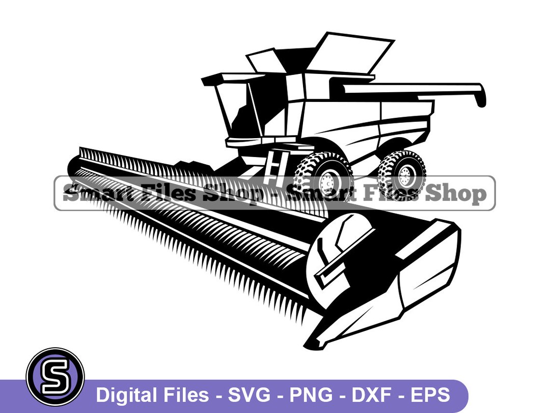 Draper Platform #2 Svg, Combine Harvester Svg, Farming Svg, Draper ...