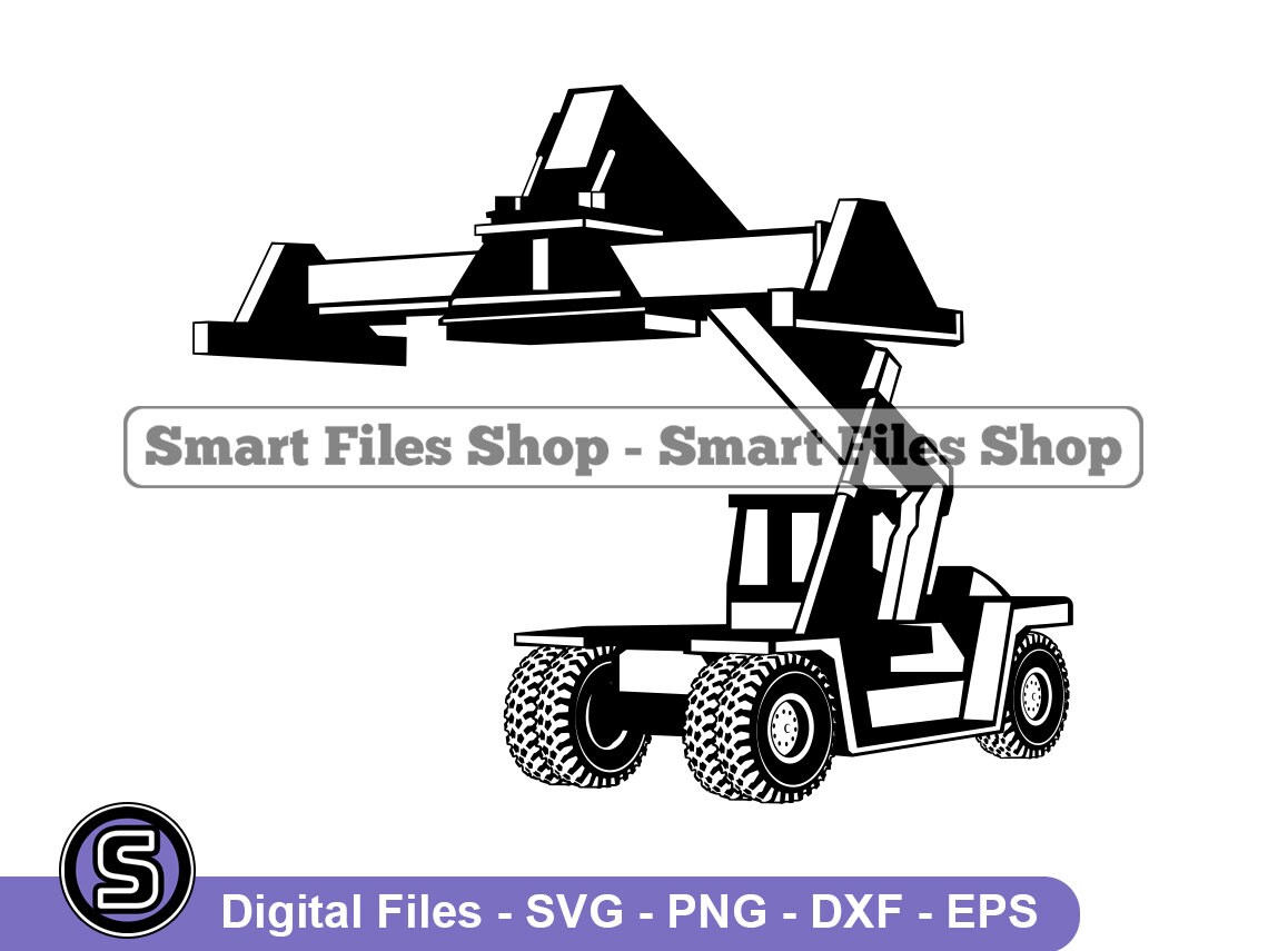 Reach Stacker Svg Heavy Equipment Industrial Svg Reach | Etsy