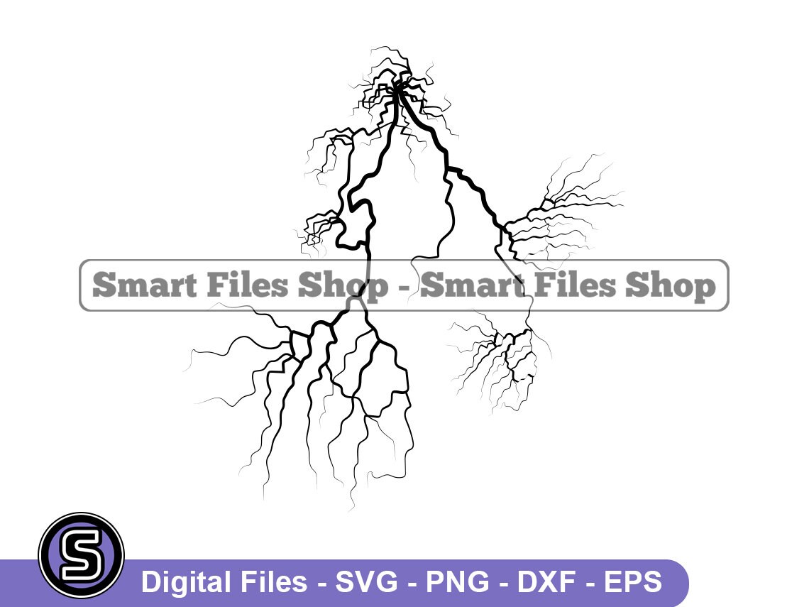 Lightning Svg Electricity Svg Lightning Dxf Lightning Png | Etsy