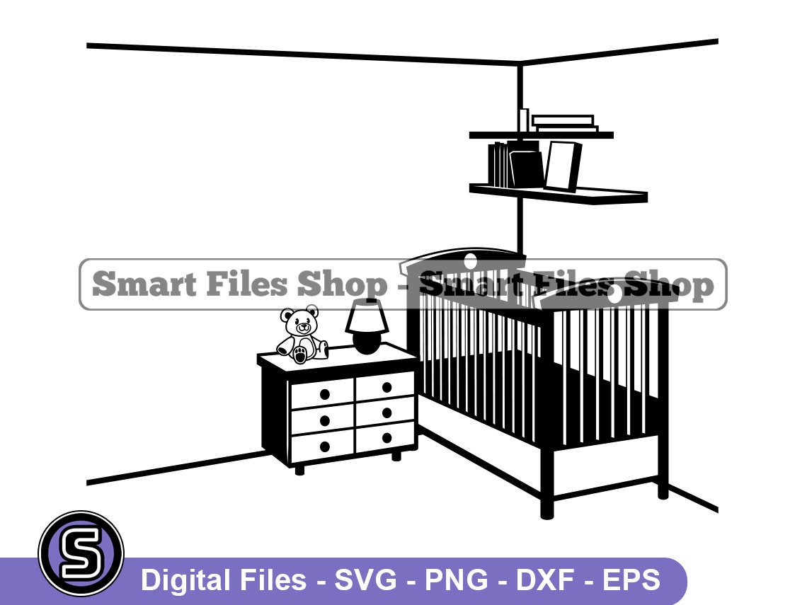 Child Bedroom SVG Baby Crib Svg Baby Room Svg Infant Svg - Etsy