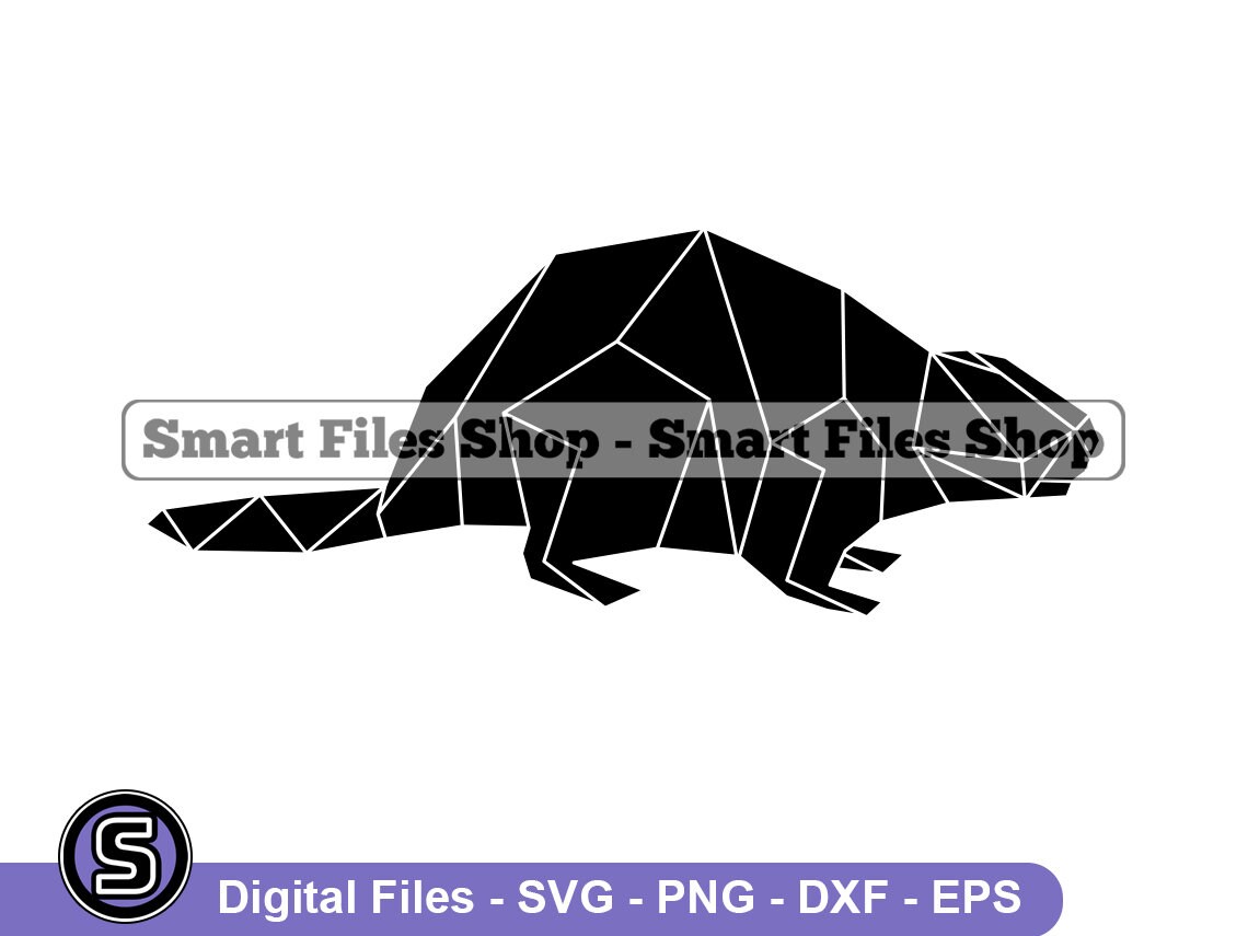 Geometric Beaver Svg Beaver Svg Geometric Animals Svg | Etsy