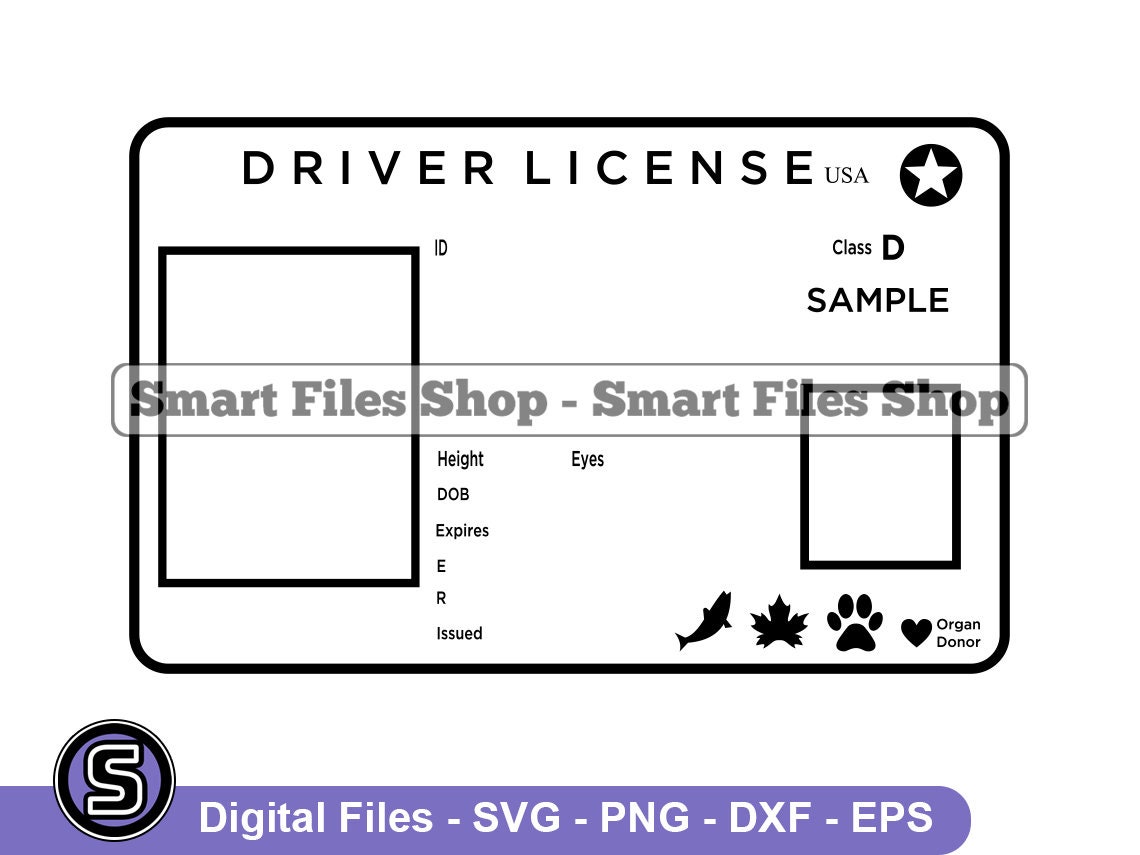 Blank Drivers Licence Template #2 Svg, Drivers Licence Svg, ID Svg ...