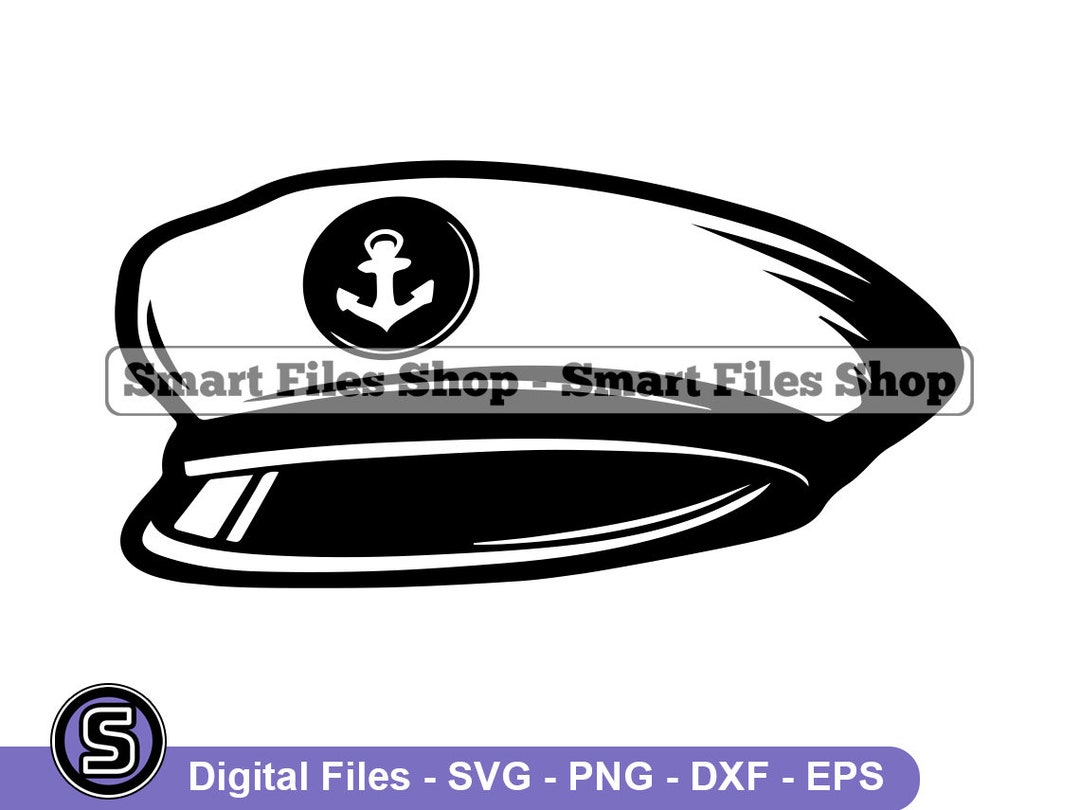 Ship Captain Cap #2 Svg, Ship Captain Svg, Navy Svg, Ship Captain Dxf ...