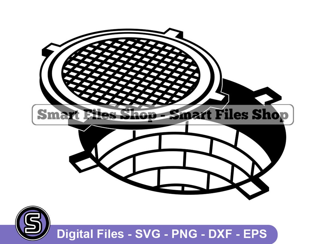 Sewer Hatch Svg, Sewer Svg, Sewage Svg, Sanitation Svg, Sewer Hatch Dxf ...