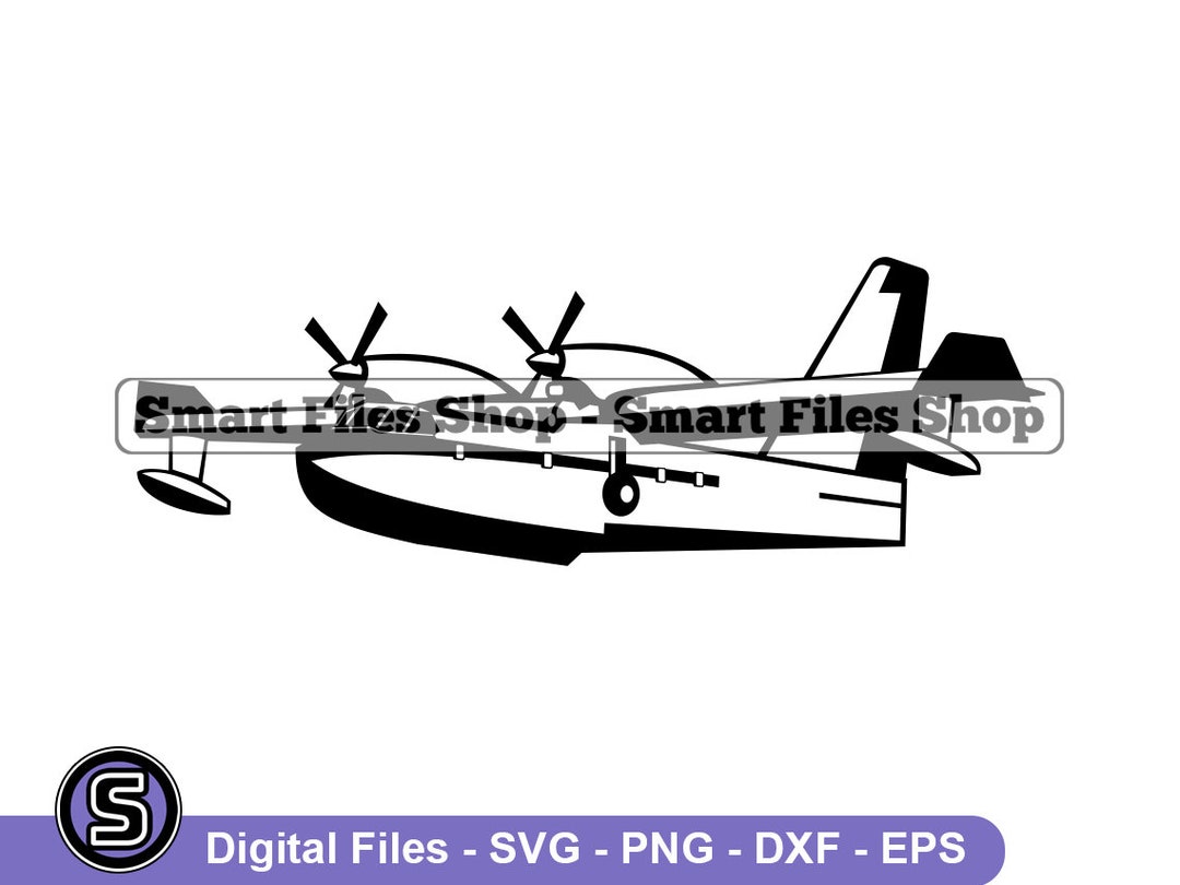 Sea Plane #2 Svg, Sea Plane Svg, Sea Aircraft Svg, Sea Plane Dxf, Sea ...