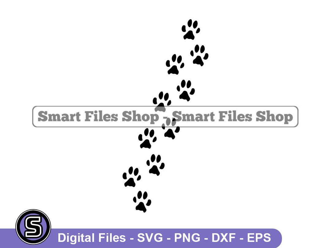 Cat Paw Prints Svg, Cat Tracks Svg, Cat Svg, Cat Paws Svg, Cat Dxf, Cat ...