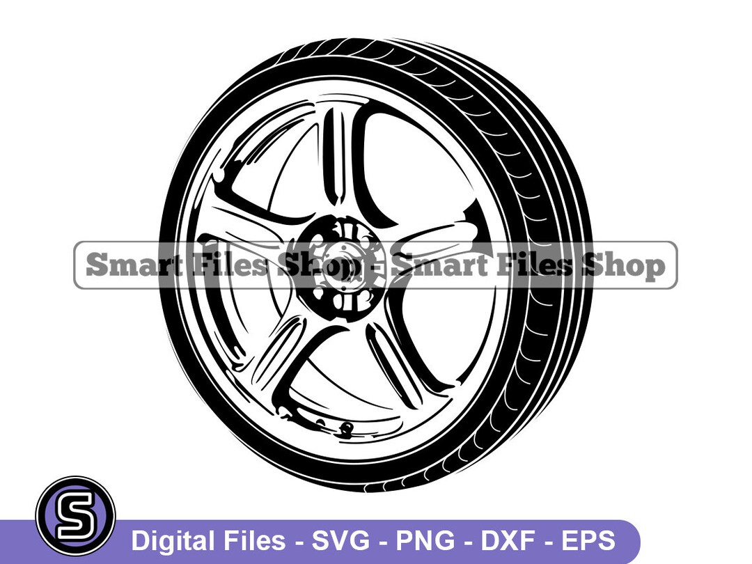 Car Rim #2 Svg, Car Tire Svg, Tire Shop Svg, Car Tire Svg, Auto Repair ...