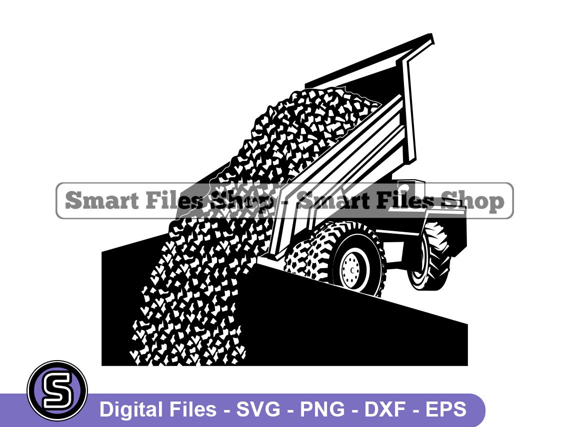 Haul Truck Unloading Stones Svg Haul Truck Svg Trucker Svg | Etsy