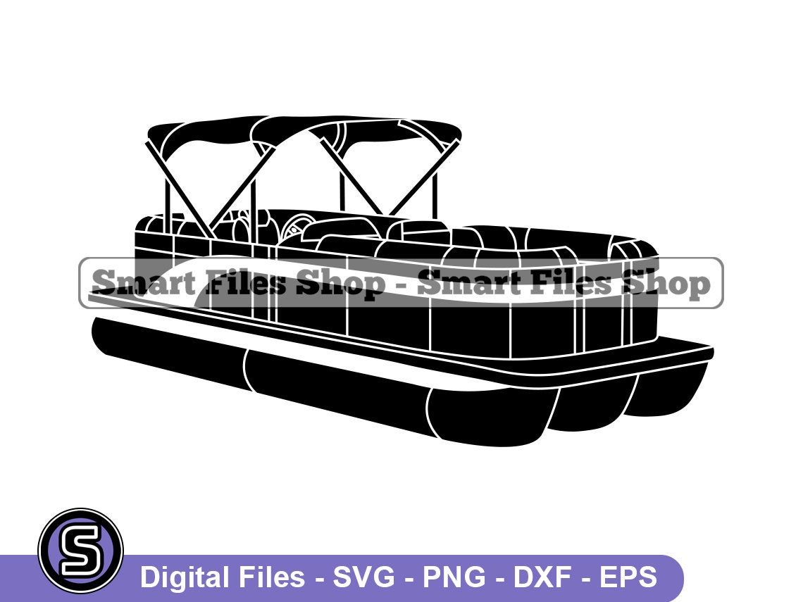 Pontoon Boat #4 Svg, Pontoon Svg, Pontoon Dxf, Pontoon Png, Pontoon ...
