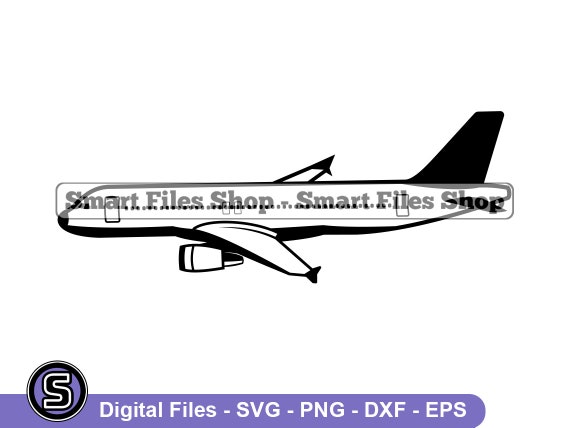 Flying Airplane SVG Jumbo Jet SVG Airplane Dxf Airplane - Etsy