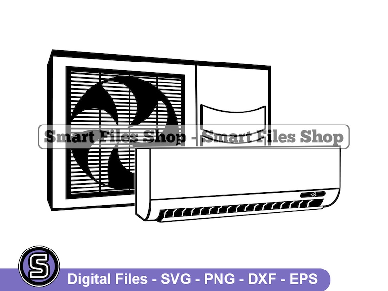 HVAC Logo Svg, HVAC Svg, Cantral Air Conditioner Svg, HVAC Dxf, Hvac ...