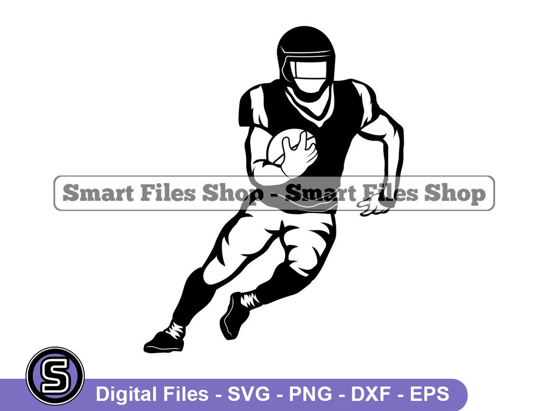 Football Player Running Back SVG, Football Svg, Football Dxf, Football ...