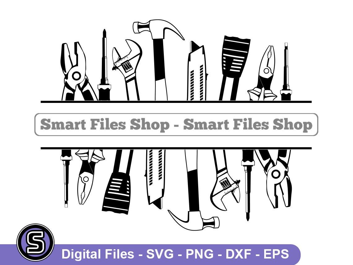 Handyman Logo Split Monogram Svg Handyman Svg Repairman Svg - Etsy