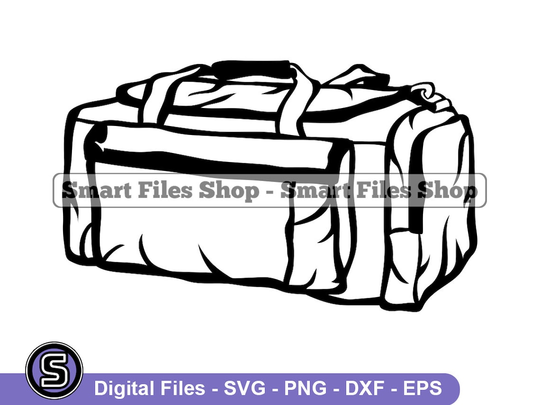 Duffel Bag Svg, Duffle Bag Svg, Travel Svg, Vacation Svg, Duffel Bag ...