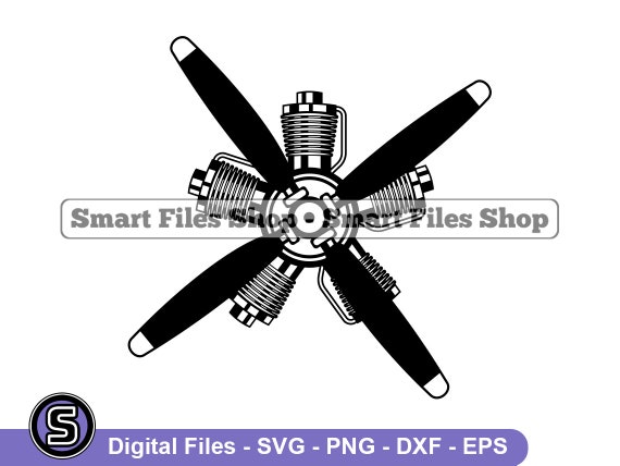 Aircraft Engine Svg Airplane Engine Svg Airplane Propeller | Etsy