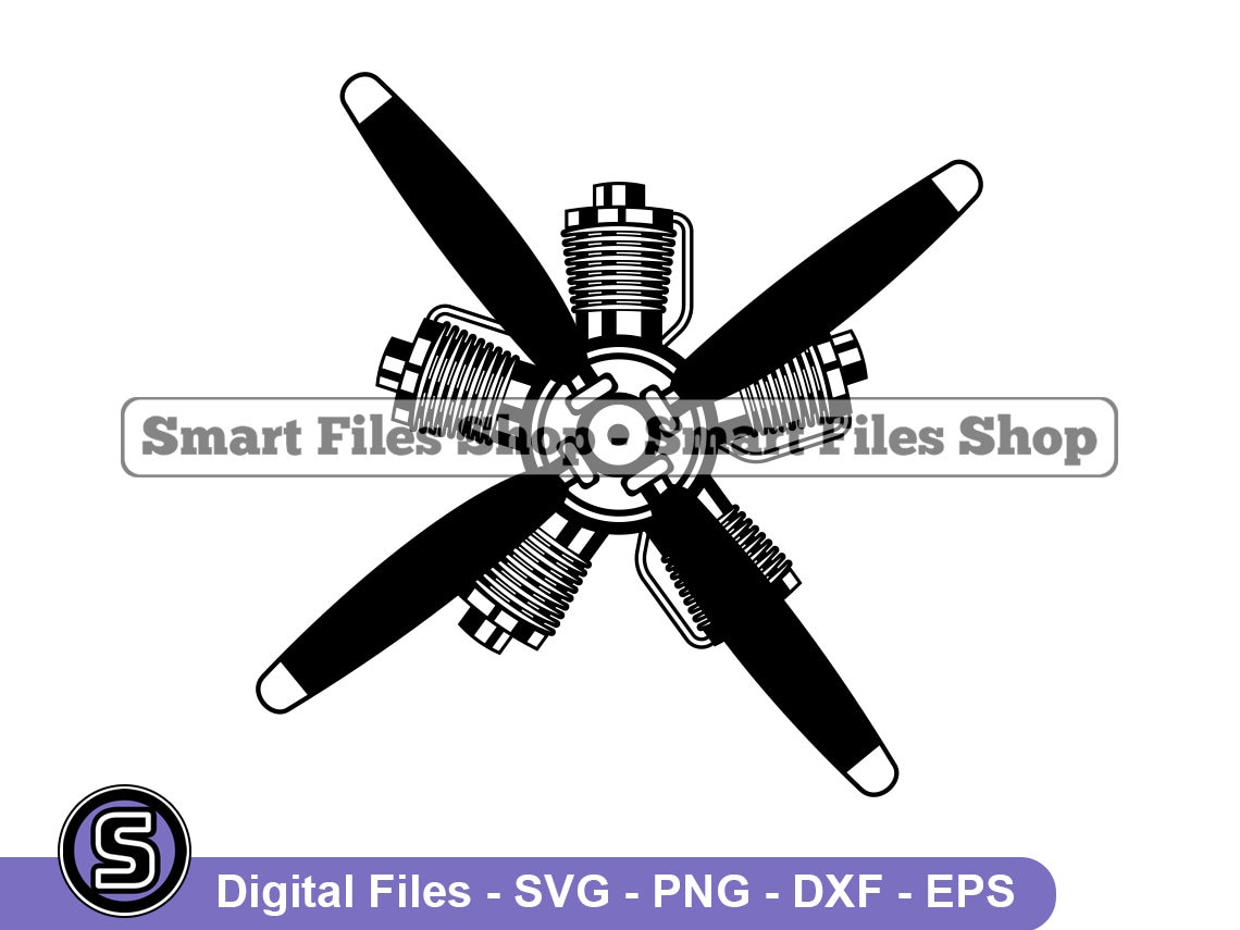 Aircraft Engine Svg Airplane Engine Svg Airplane Propeller | Etsy