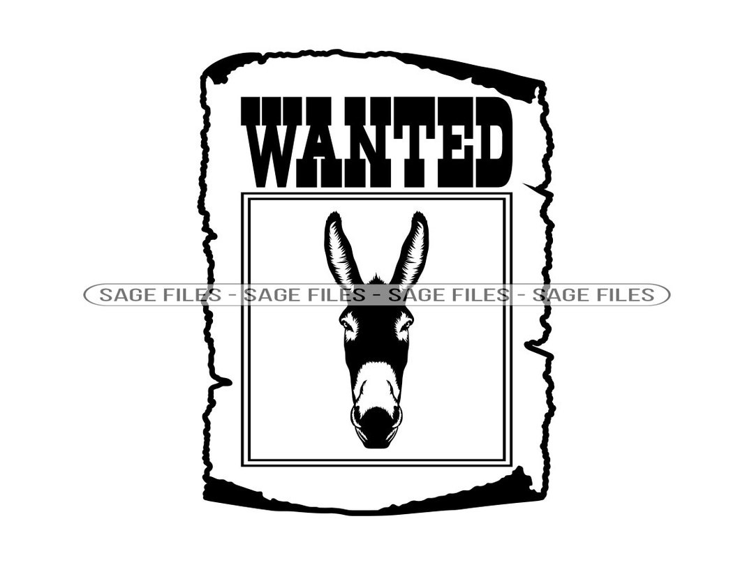 Mule Wanted Poster Svg, Mule Svg, Western Svg, Wild West Svg, Outlaw ...