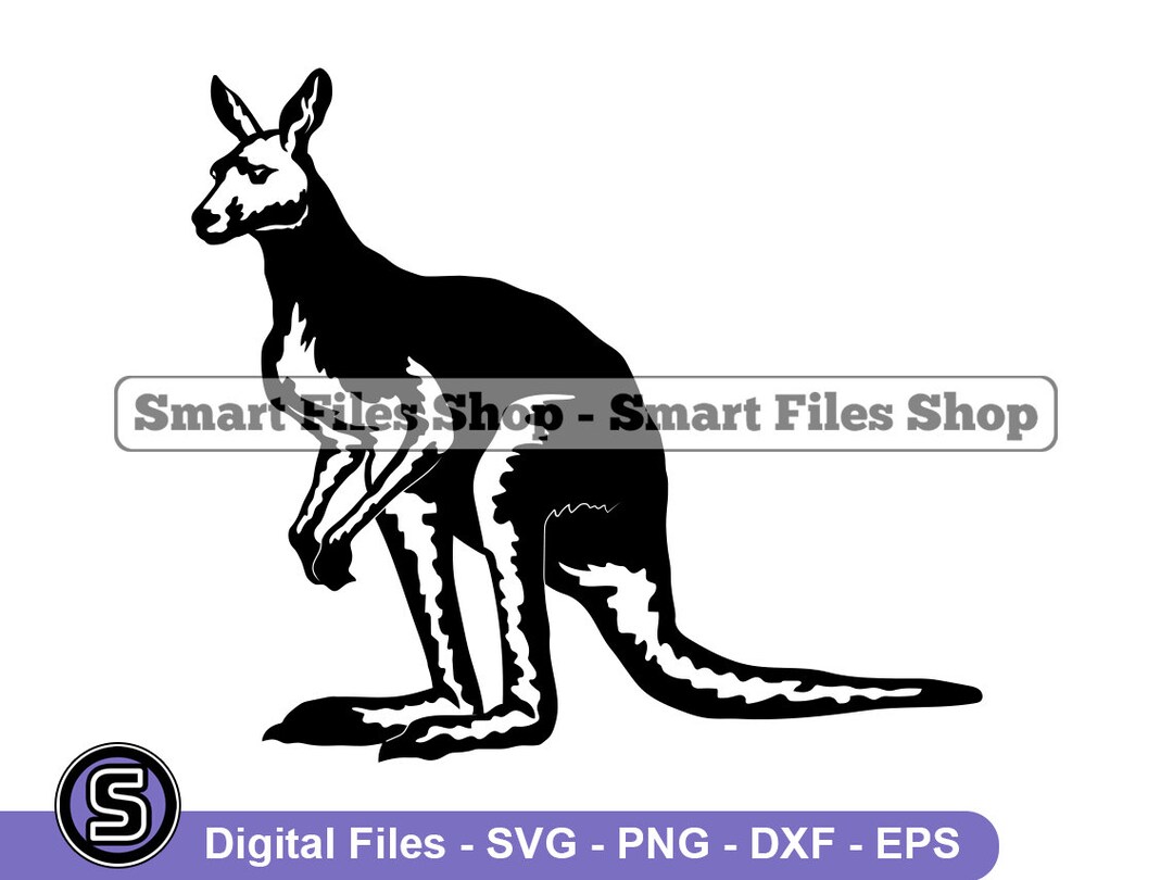 Kangaroo SVG, Animals Svg, Kangaroo Dxf, Kangaroo Png, Kangaroo Clipart ...