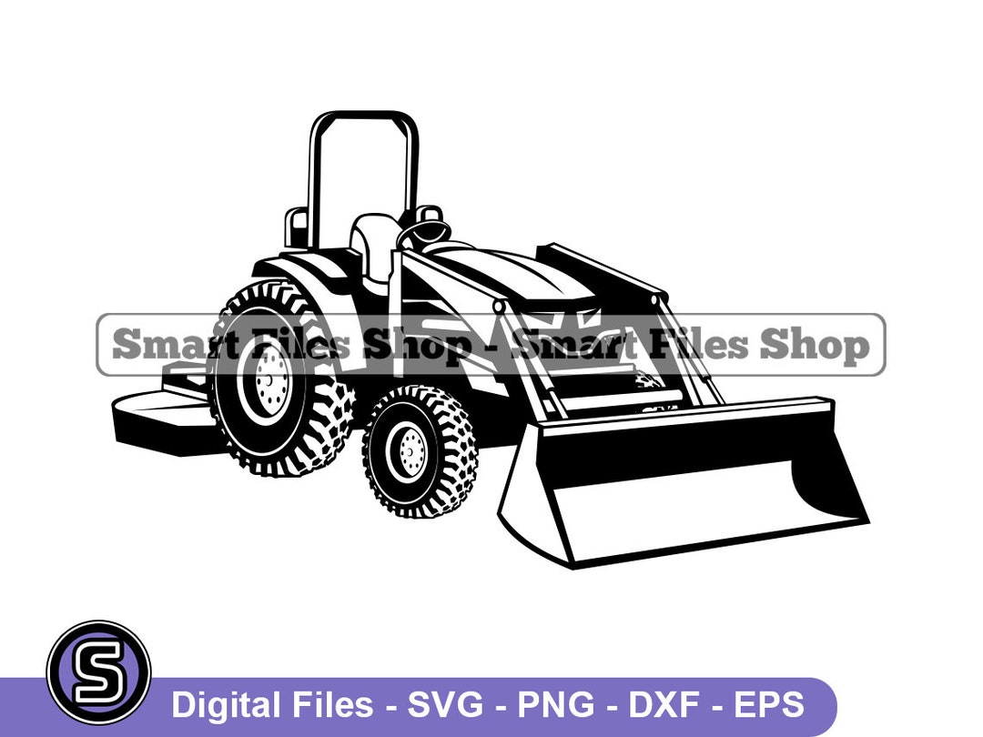 Compact Utility Tractor #2 Svg, Tractor Svg, Farming Svg, Tractor Dxf ...