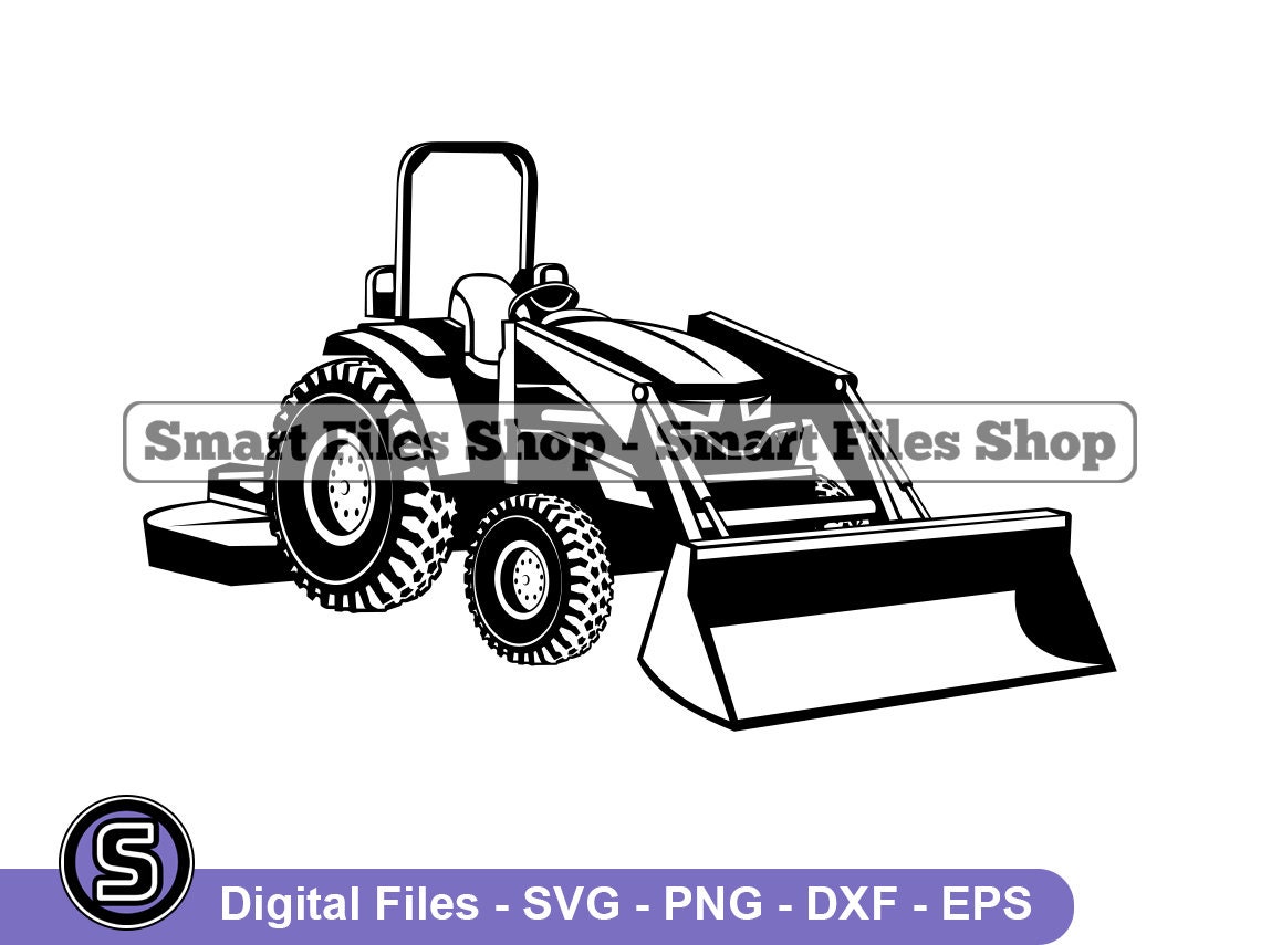 Compact Utility Tractor #2 Svg, Tractor Svg, Farming Svg, Tractor Dxf ...