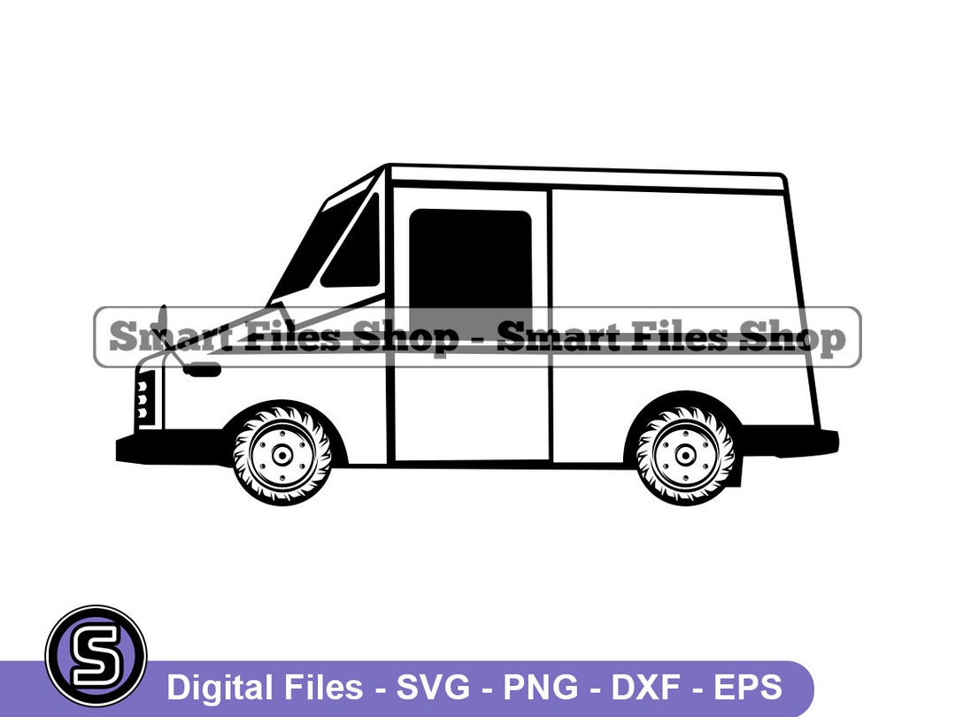 Mail Truck #2 Svg, Mail Svg, Postal Service Svg, Mail Truck Cut Dxf ...
